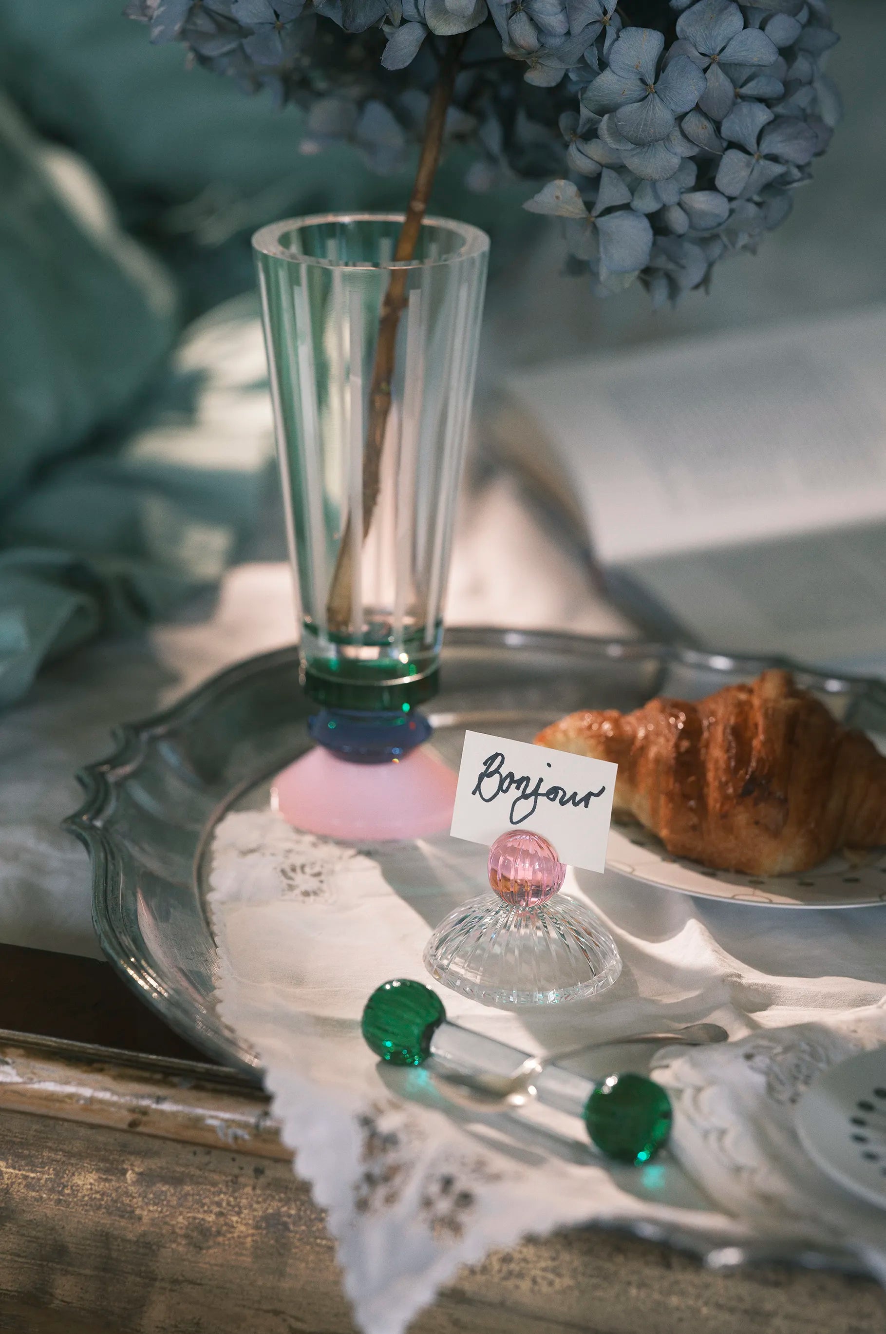 Pair of Louis Place Card Holders Grey